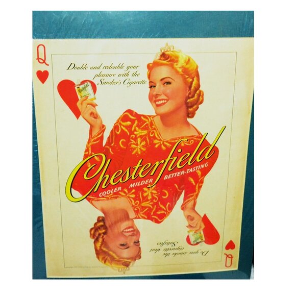 Art | Vintage Cigarette Advertising 194 Chesterfield Female Model Cards ...
